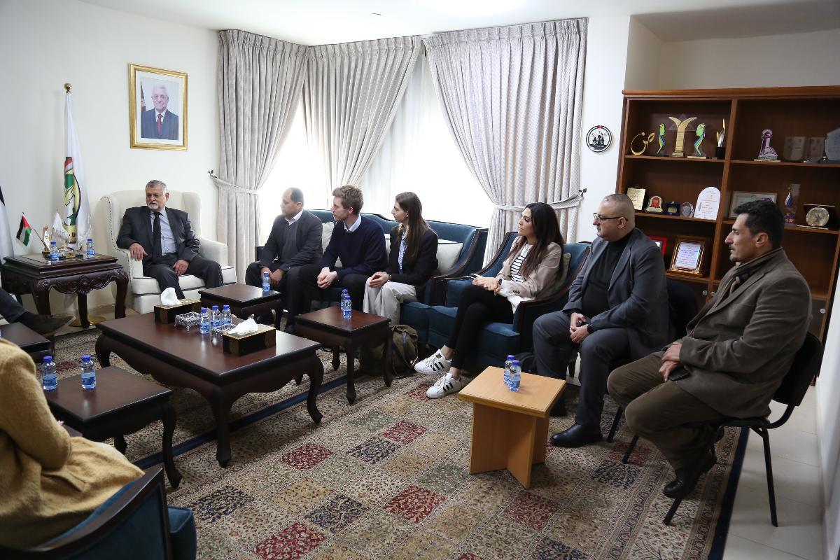 the president of al quds open university prof samir najdi received a ...